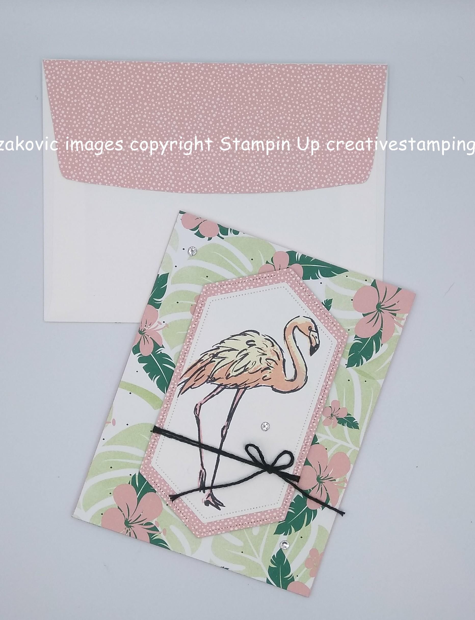 Stampin’ Up Fabulous Flamingo Card | Creative Stamping Designs