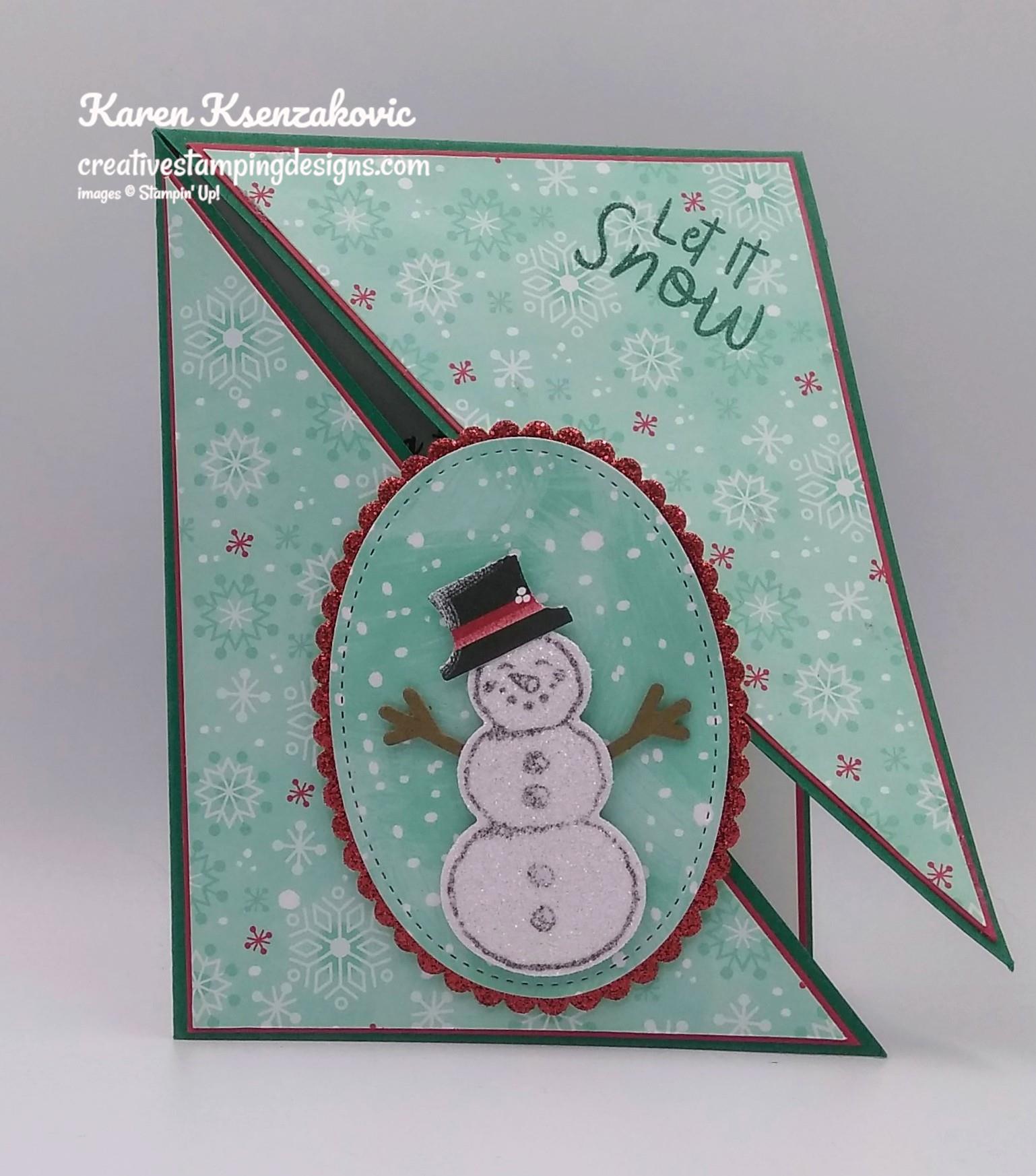 Stampin’ Up! Snowman Season Let Snow For Fun Fold Friday | Creative ...