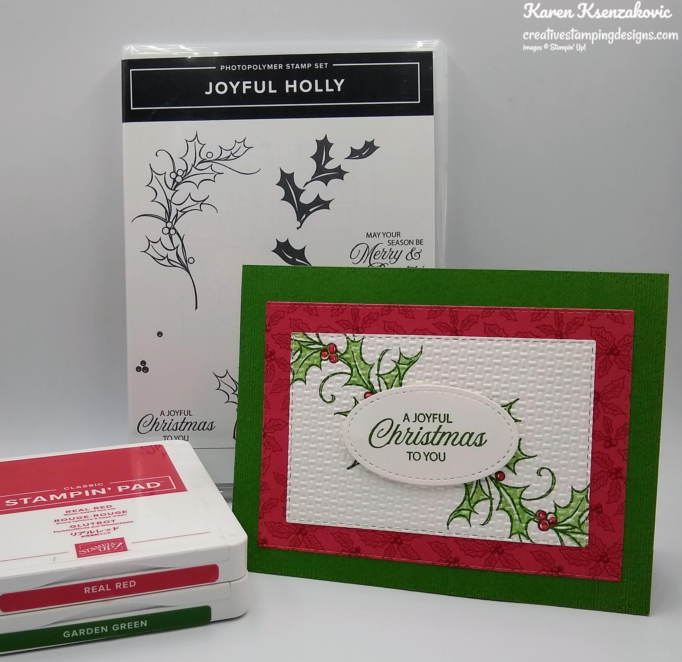 Stampin’ Up! Joyful Holly CAS | Creative Stamping Designs