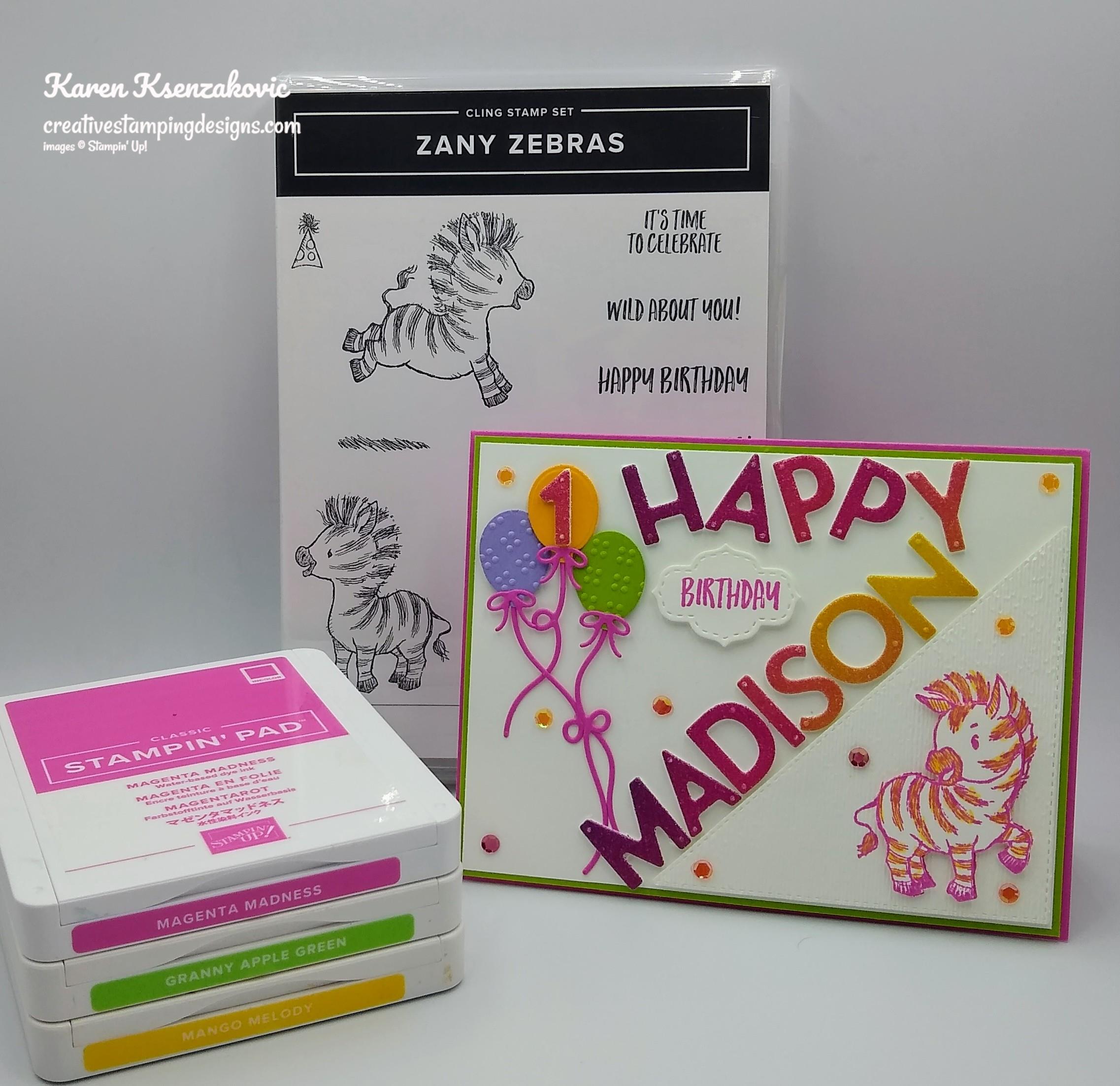 Stampin’ Up! Zany Zebras Birthday | Creative Stamping Designs
