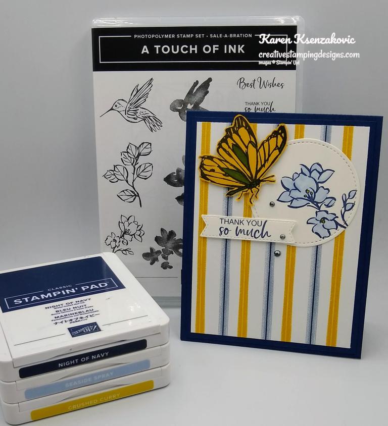 Stampin’ Up! A Touch Of Ink Thanks | Creative Stamping Designs