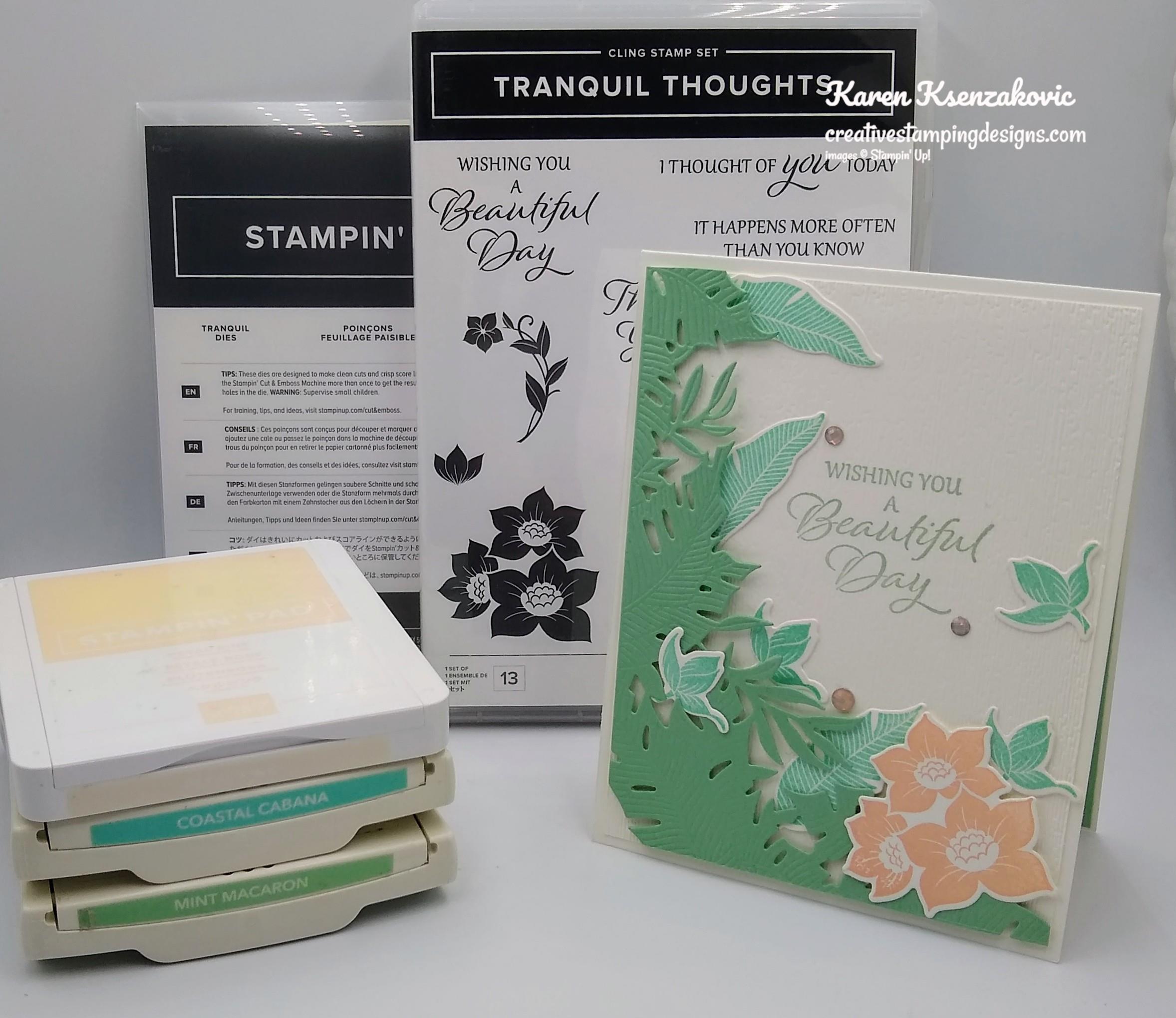 Stampin’ Up! Tranquil Thoughts Thank You Card | Creative Stamping Designs