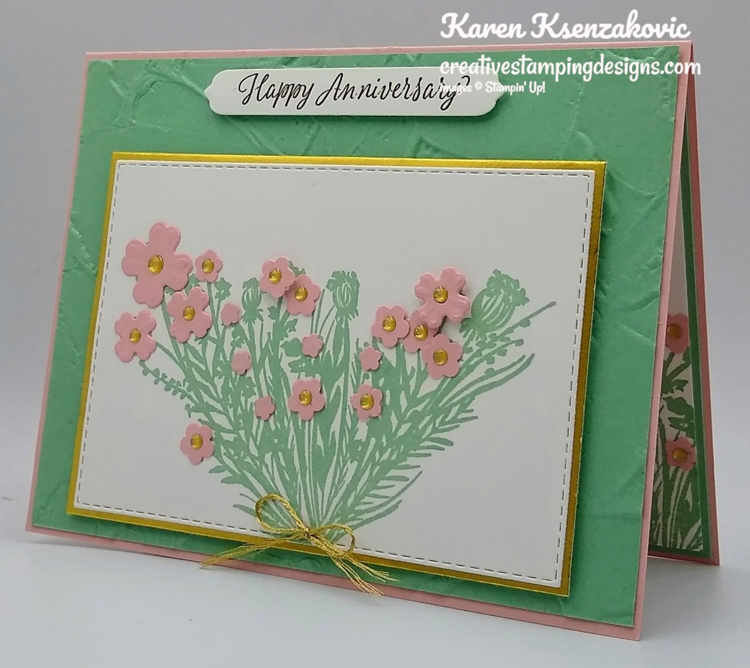 Stampin’ Up! Corner Bouquet Anniversary | Creative Stamping Designs
