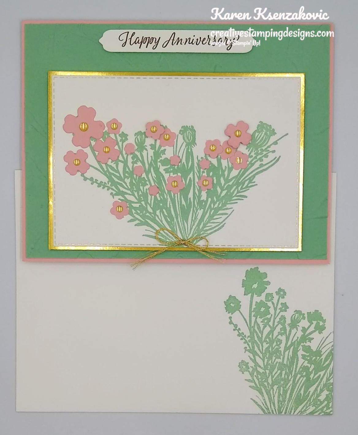 Stampin’ Up! Corner Bouquet Anniversary | Creative Stamping Designs