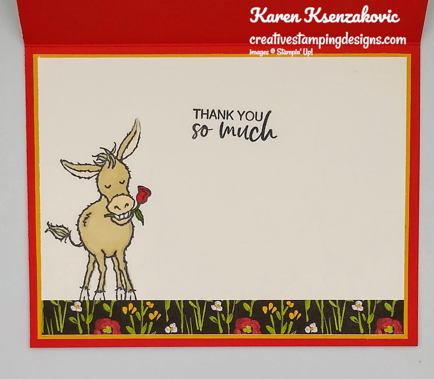 Stampin’ Up! Darling Donkey for The Happy Inkin’ Thursday Blog Hop ...