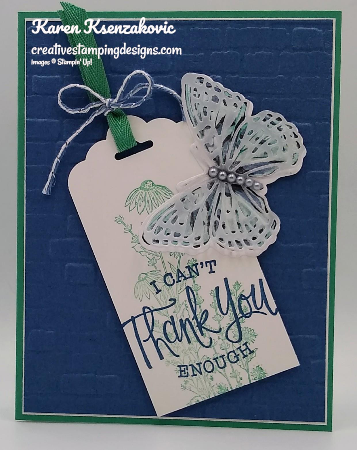 Stampin’ Up! So Sentimental Tag Card | Creative Stamping Designs
