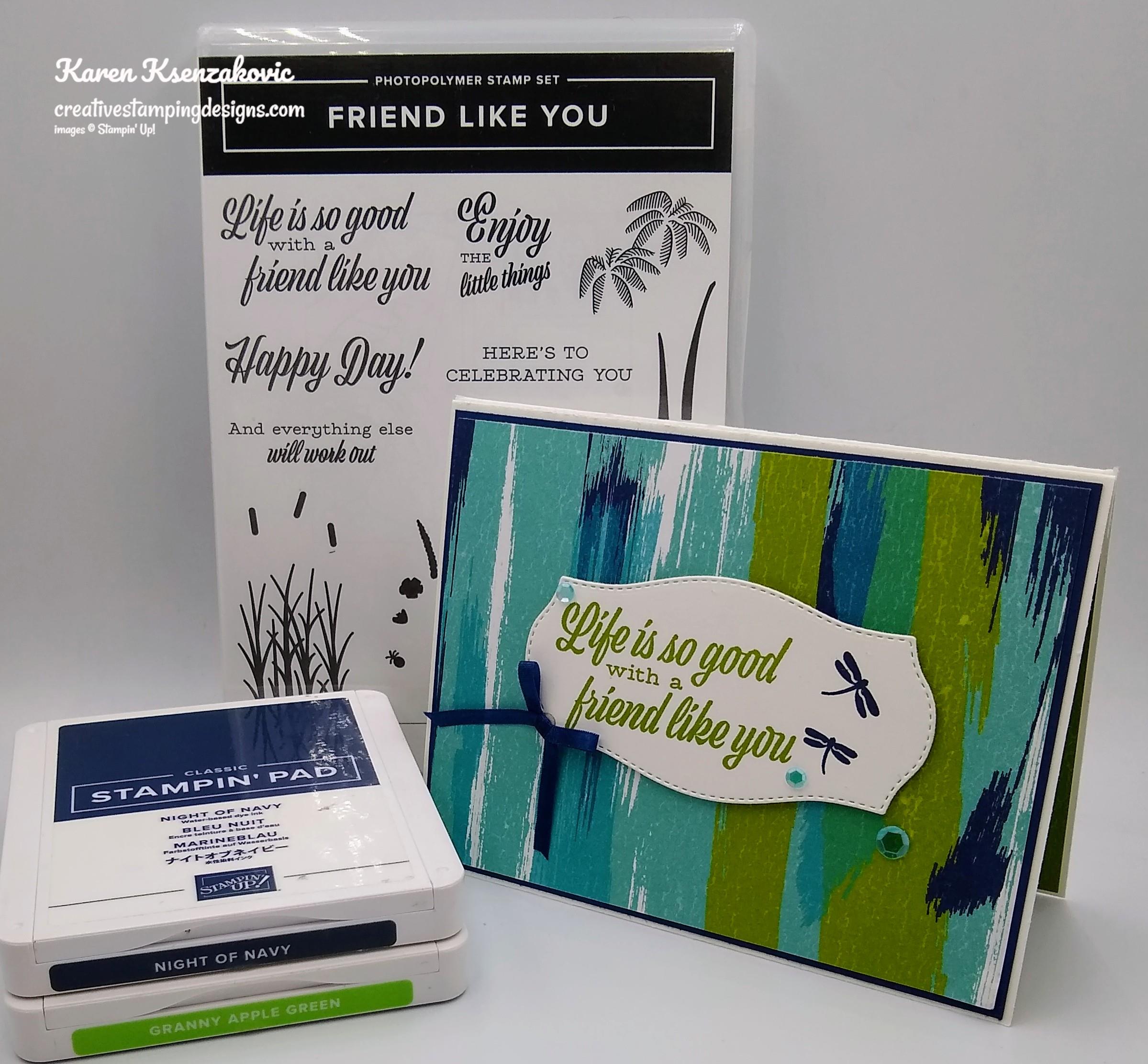 Stampin’ Up Friend Like You Inside Out card for Fun Fold Friday ...