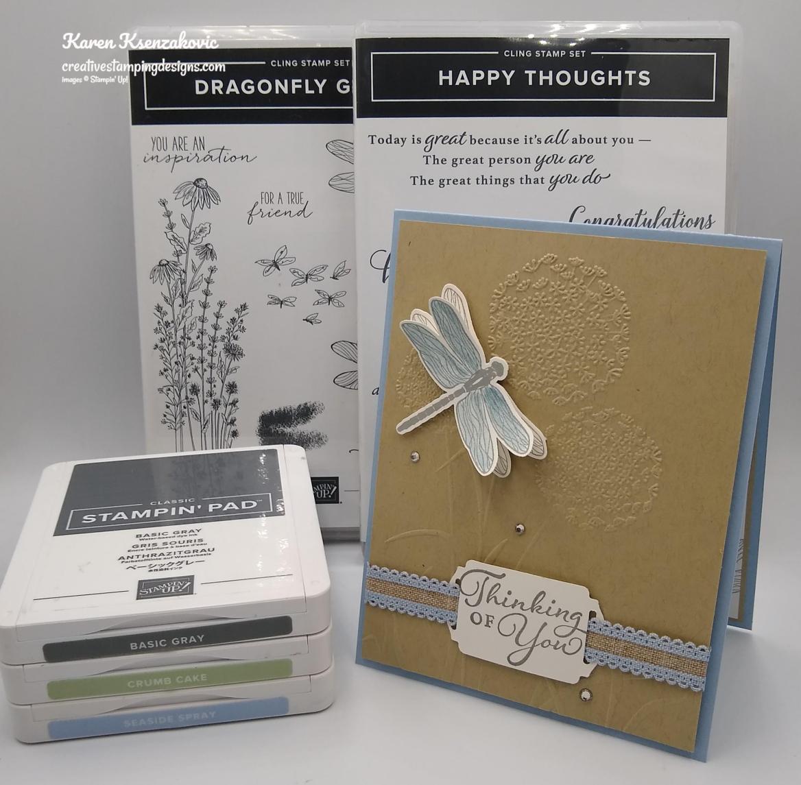 Stampin’ Up! Happy Thoughts Dragonfly | Creative Stamping Designs