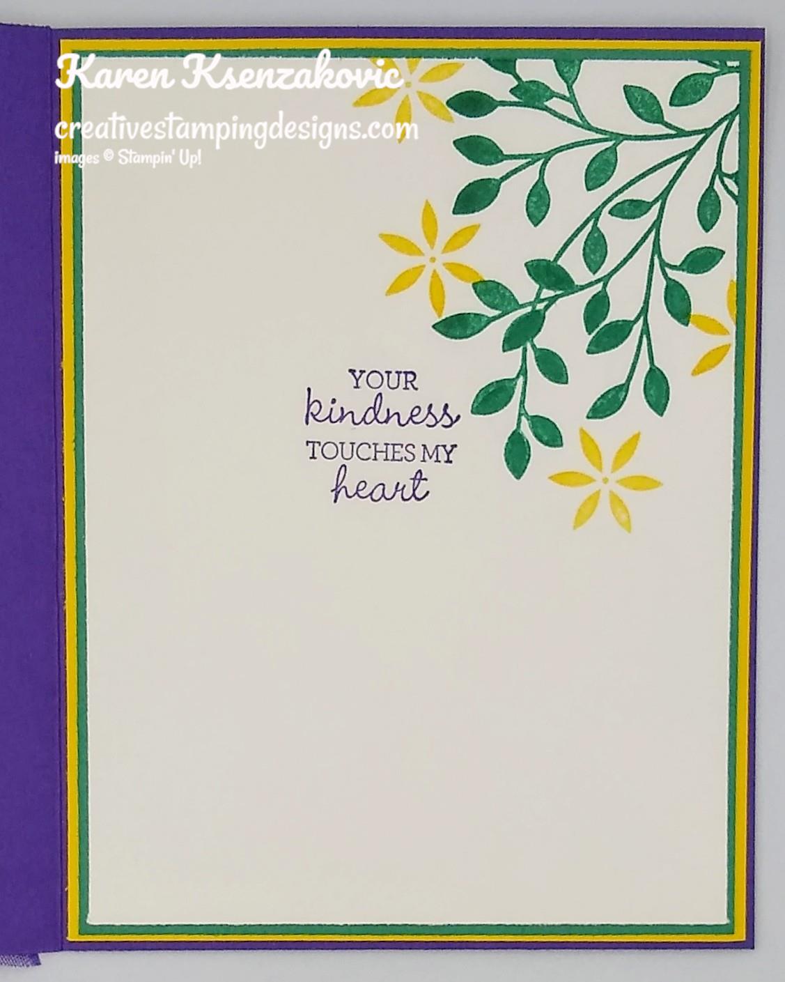 Stampin’ Up! Vine Design Thanks | Creative Stamping Designs