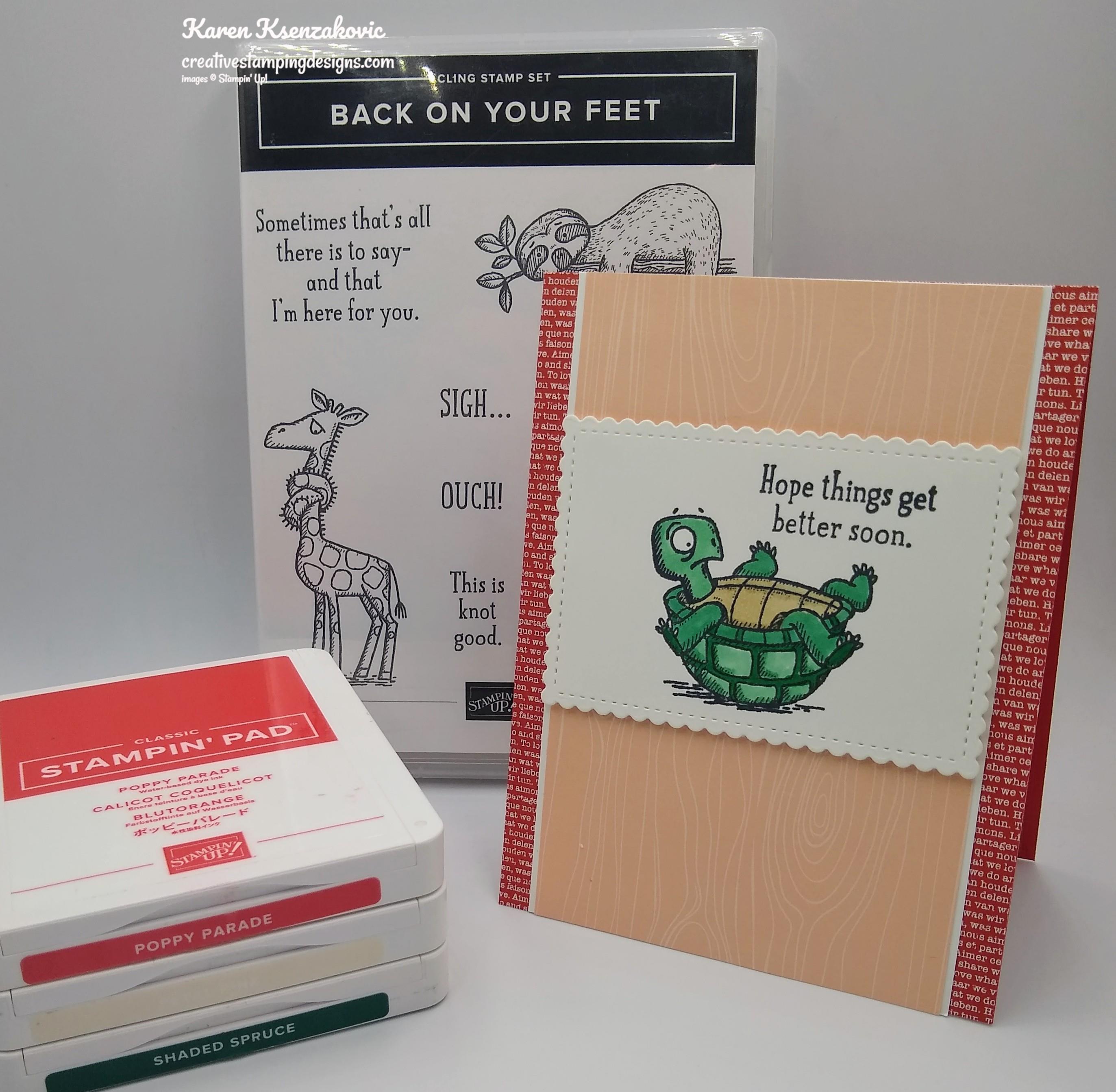 Stampin’ Up! Back On Your Feet CAS | Creative Stamping Designs