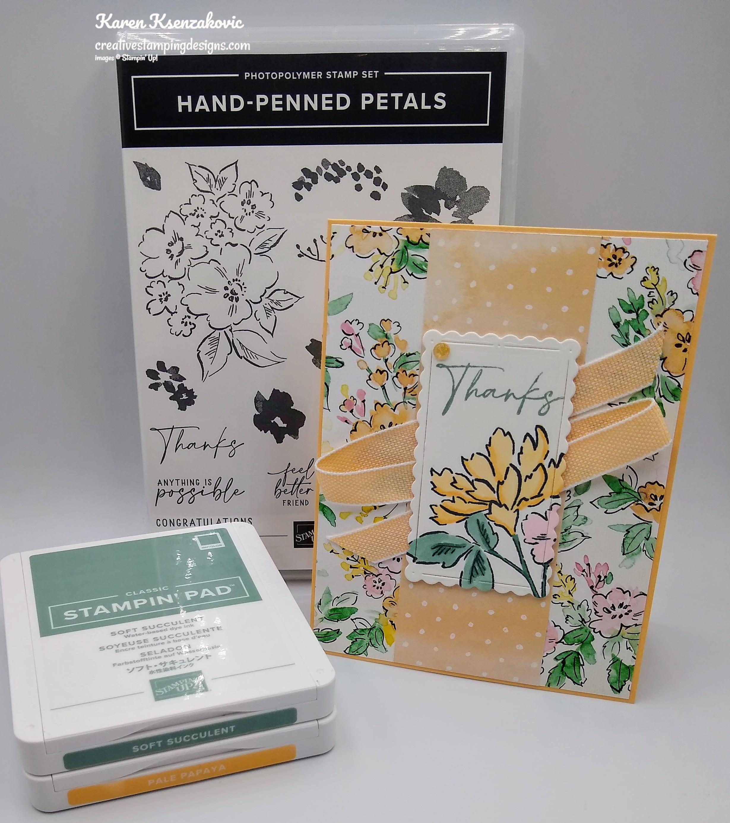 Stampin’ Up! Hand-Penned Petals Sneak Peek Thanks | Creative Stamping ...