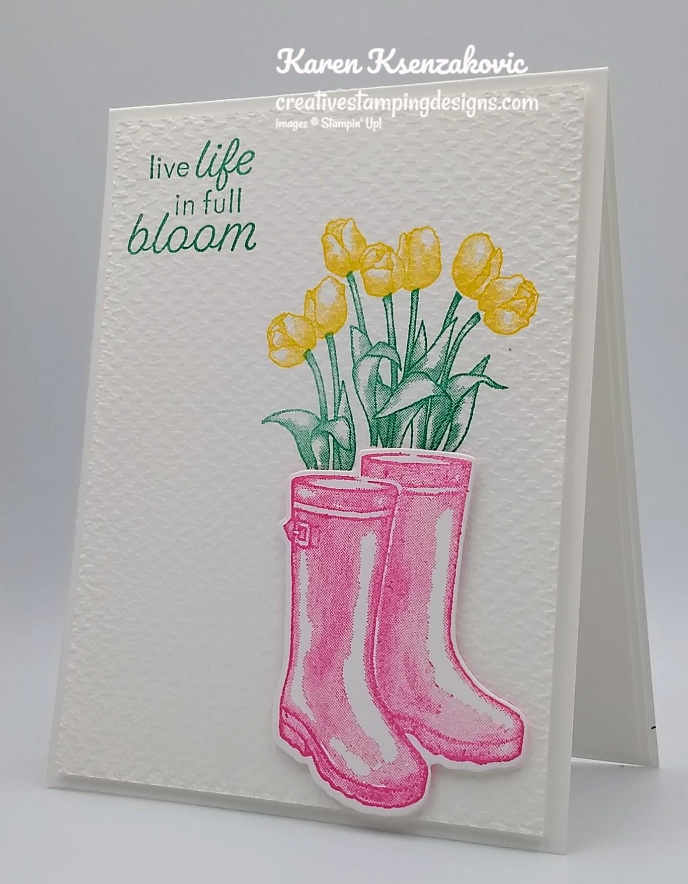 Stampin’ Up! Flowering Rain Boots | Creative Stamping Designs