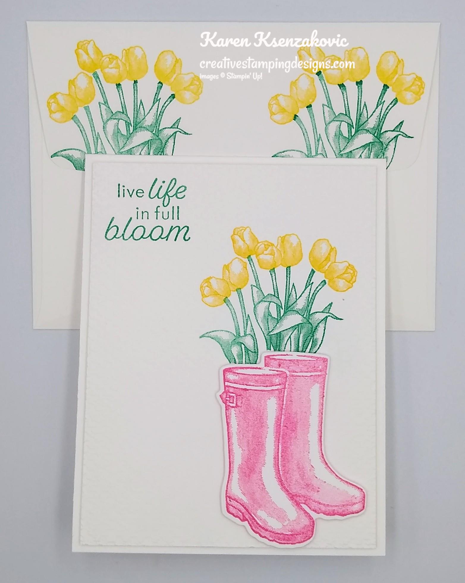 Stampin’ Up! Flowering Rain Boots | Creative Stamping Designs
