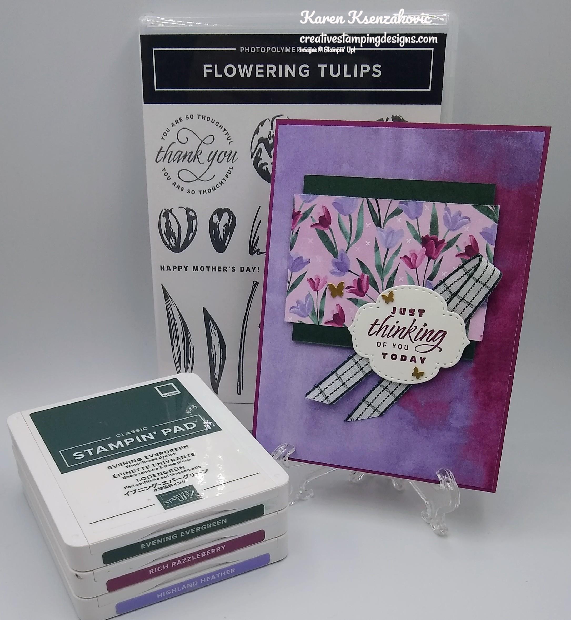 Stampin’ Up! Flowering Tulips CAS | Creative Stamping Designs
