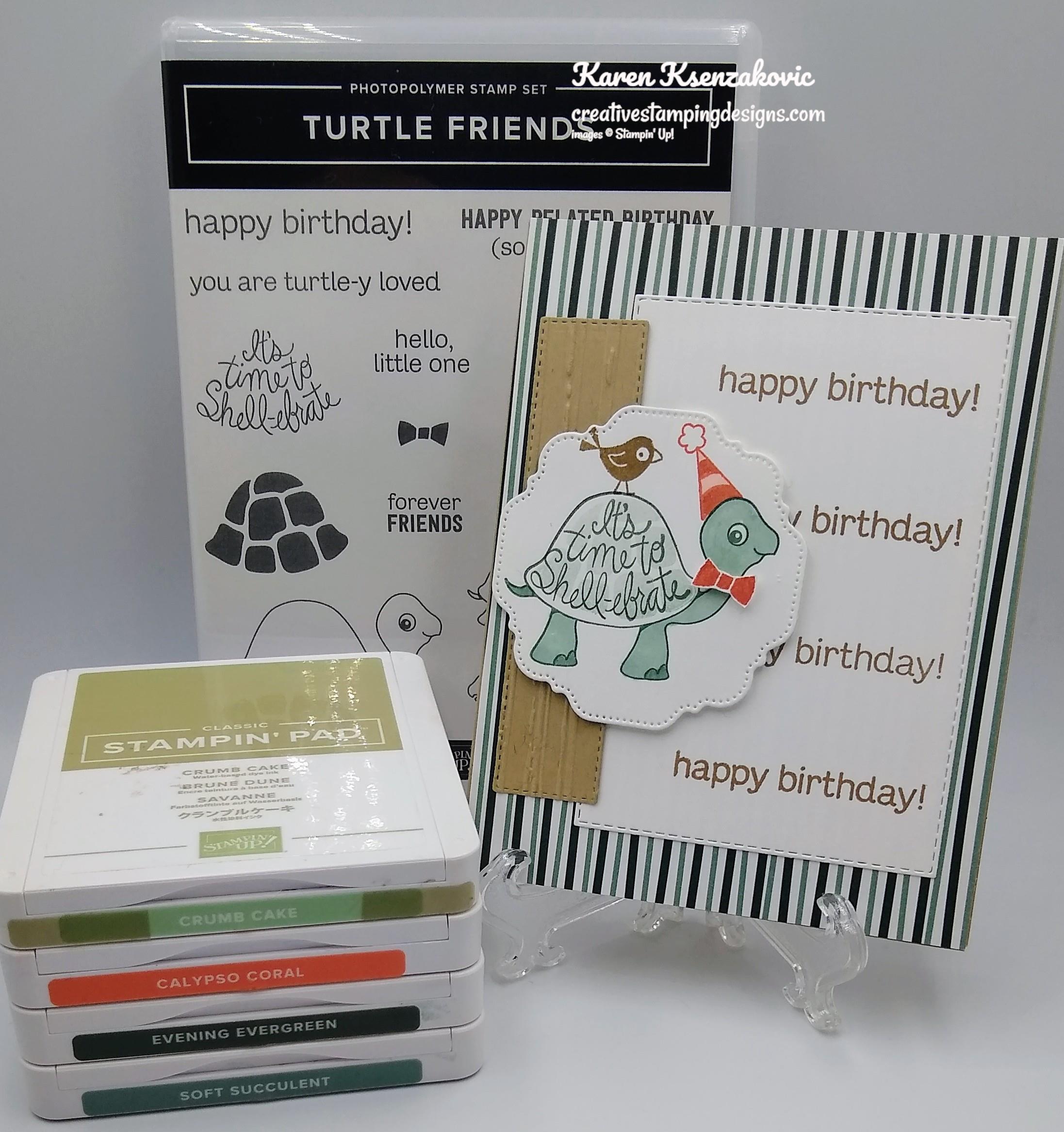 Stampin’ Up! Turtle Friends Birthday | Creative Stamping Designs