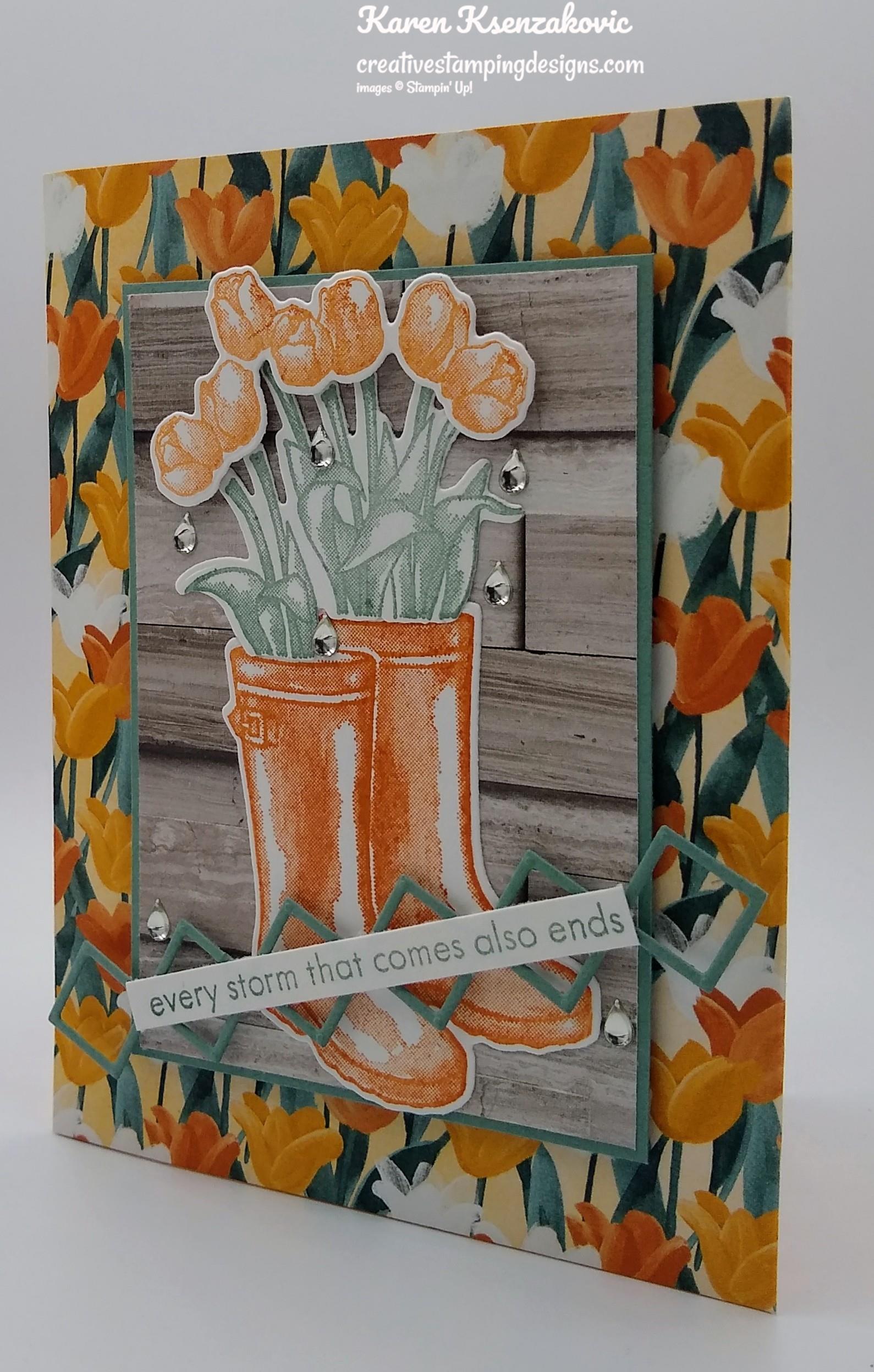 Stampin’ Up! Flowering Rain Boots | Creative Stamping Designs