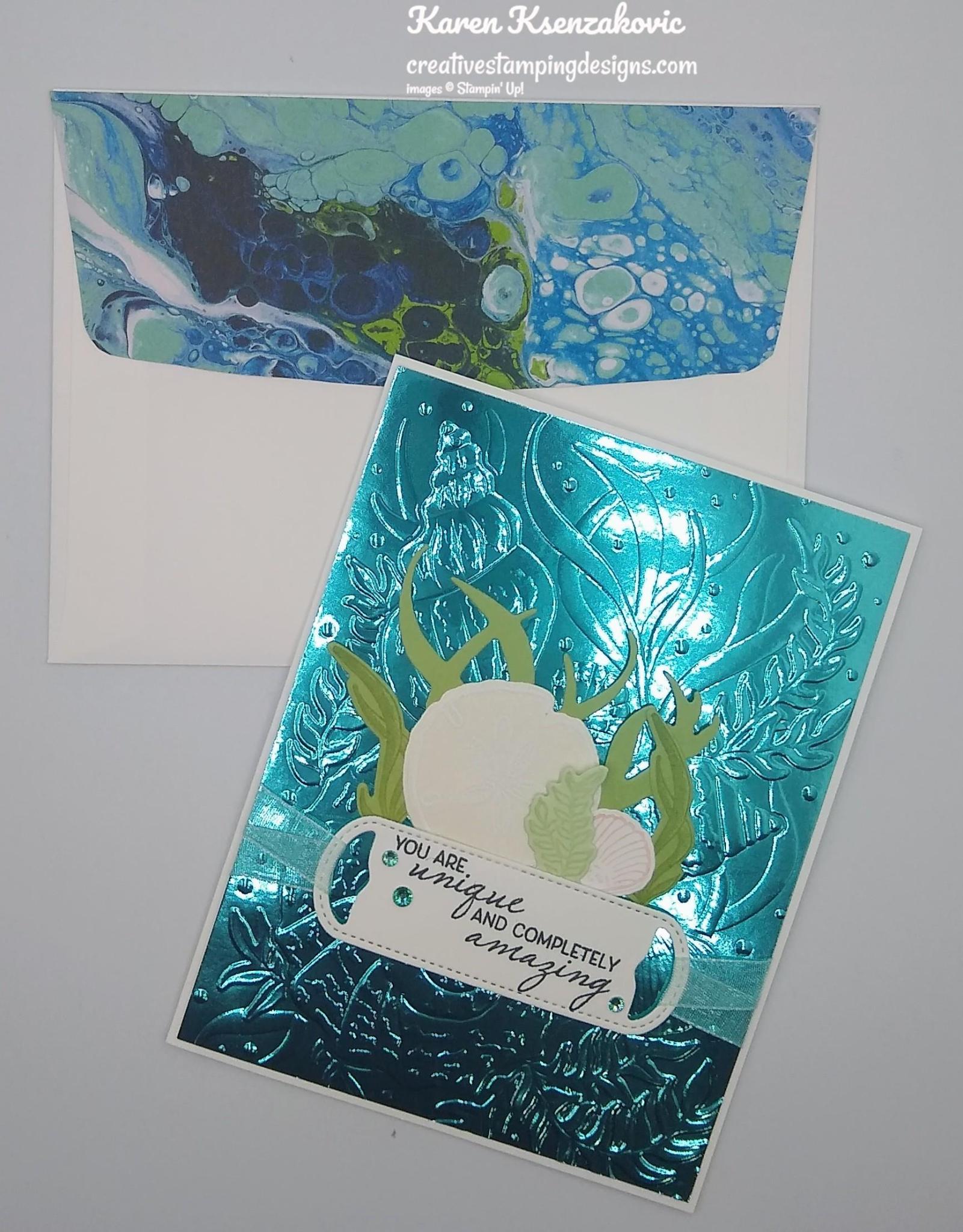 Stampin’ Up! Friends Are Like Seashells Foil | Creative Stamping Designs