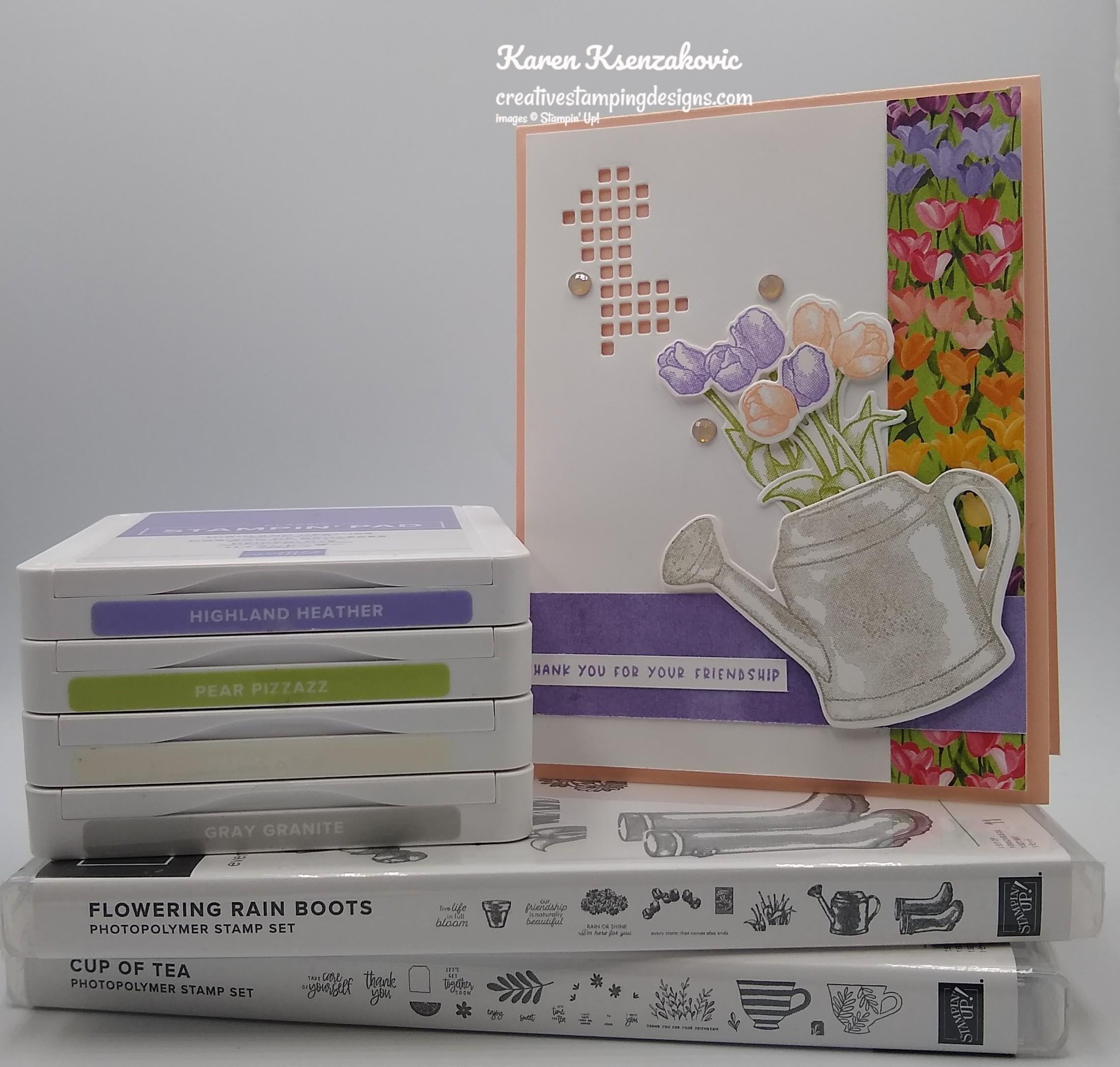 Stampin’ Up! Flowering Rain Boots | Creative Stamping Designs