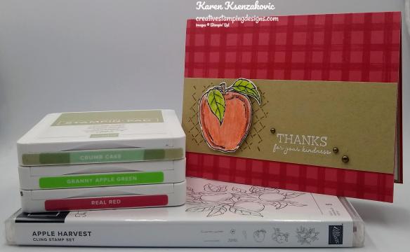 Stampin’ Up! Apple Harvest Watercolor Card | Creative Stamping Designs