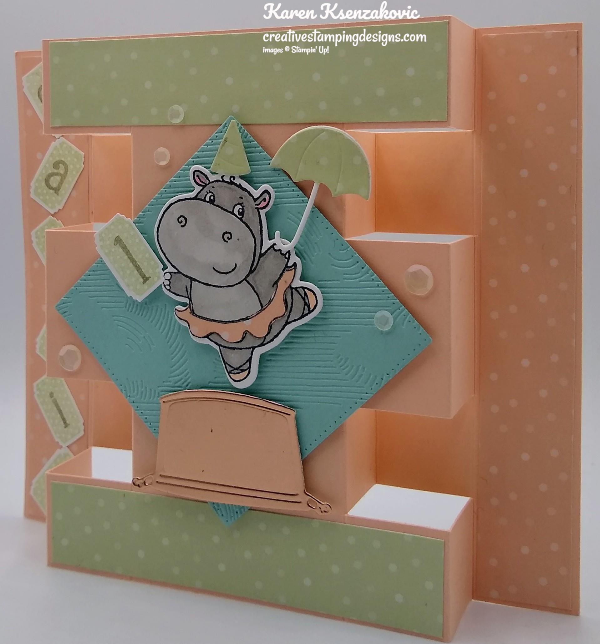 Stampin Up Hippest Hippos Fun Fold With Video Tutorial Creative