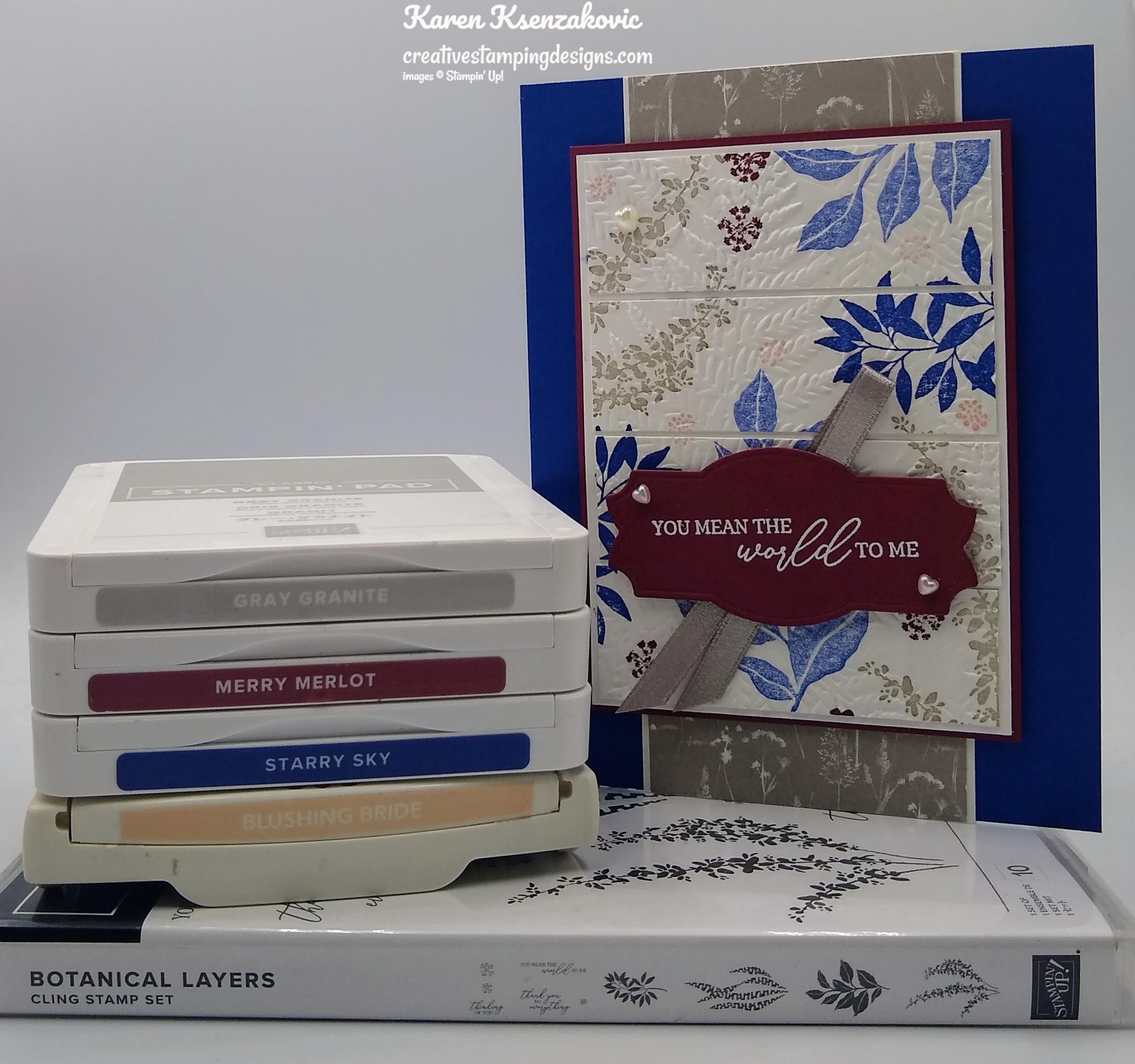 Stampin’ Up! Botanical Layers Paneled Card | Creative Stamping Designs