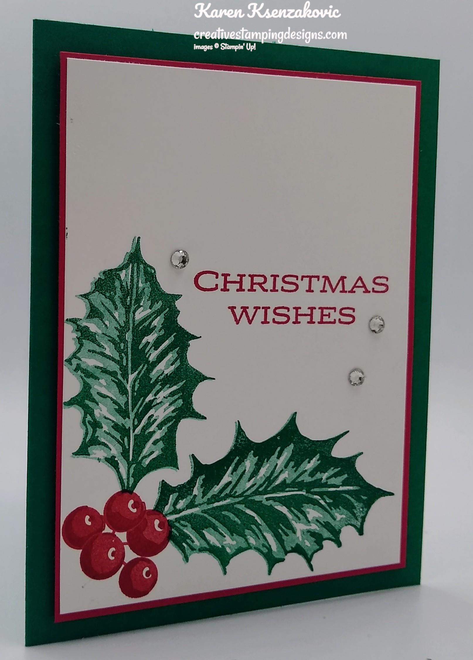 Stampin’ Up! Leaves of Holly CAS | Creative Stamping Designs