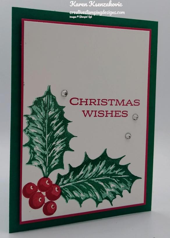 Stampin’ Up! Leaves of Holly CAS | Creative Stamping Designs
