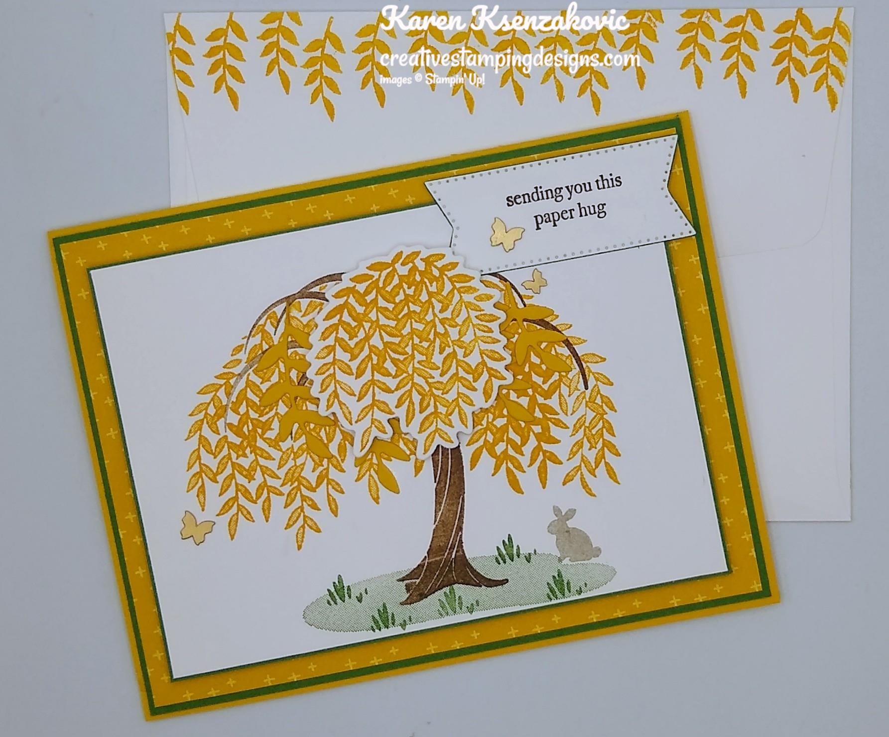 Stampin’ Up! Willow Tree Get Well Card | Creative Stamping Designs