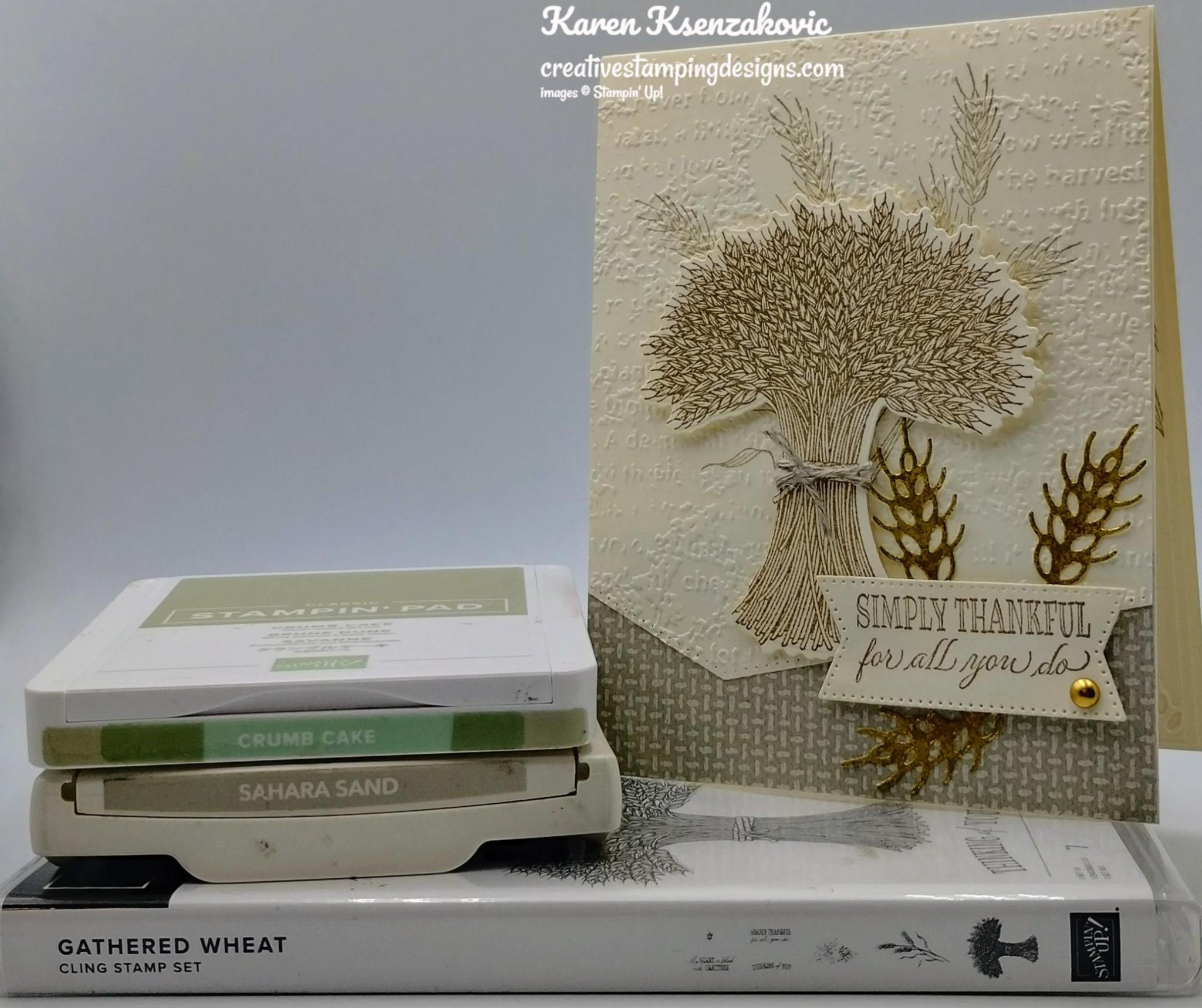 Stampin’ Up! Gathered Wheat for Amy’s Inkin’ Krew Team Blog Hop ...