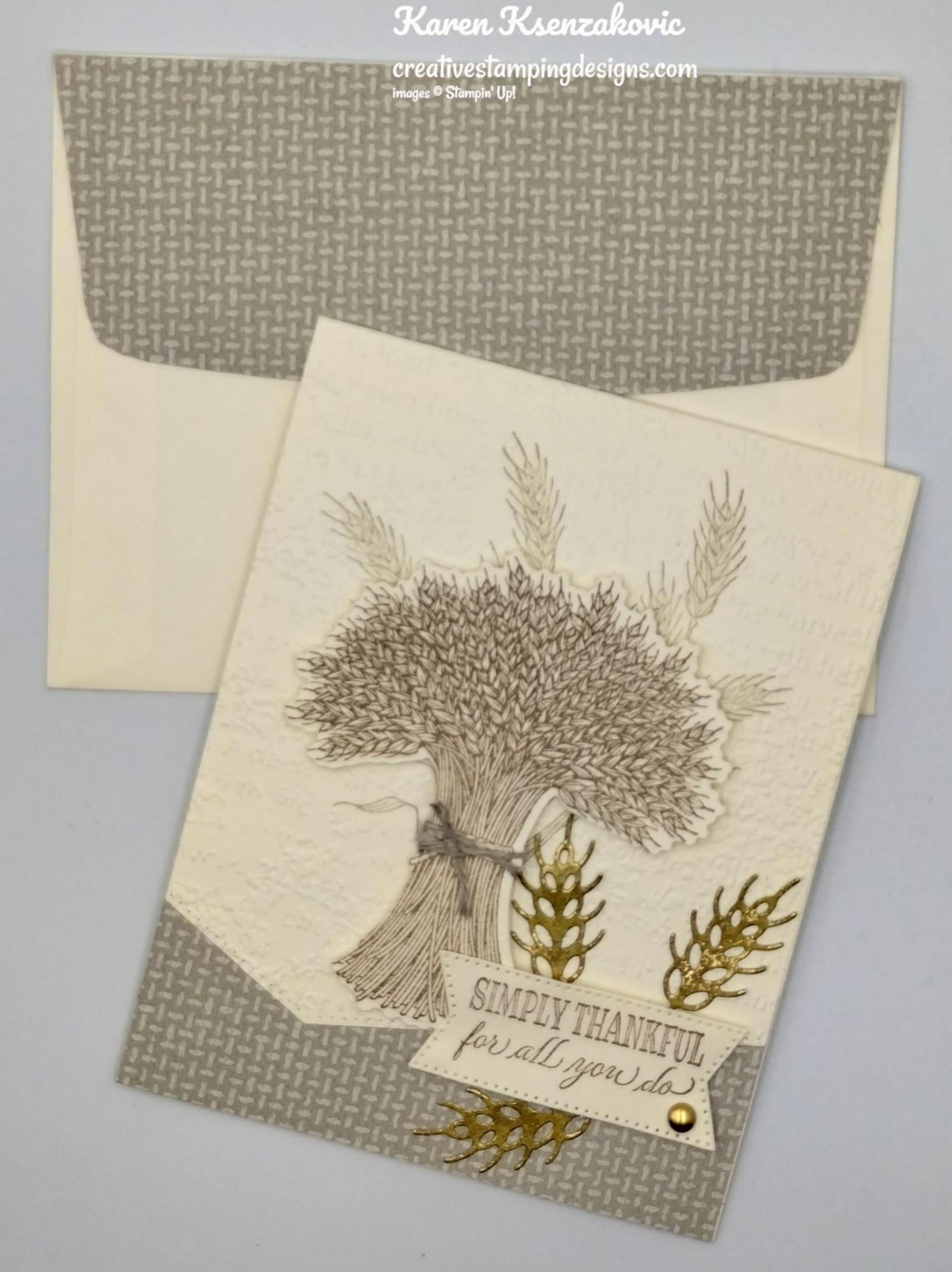Stampin’ Up! Gathered Wheat for Amy’s Inkin’ Krew Team Blog Hop ...
