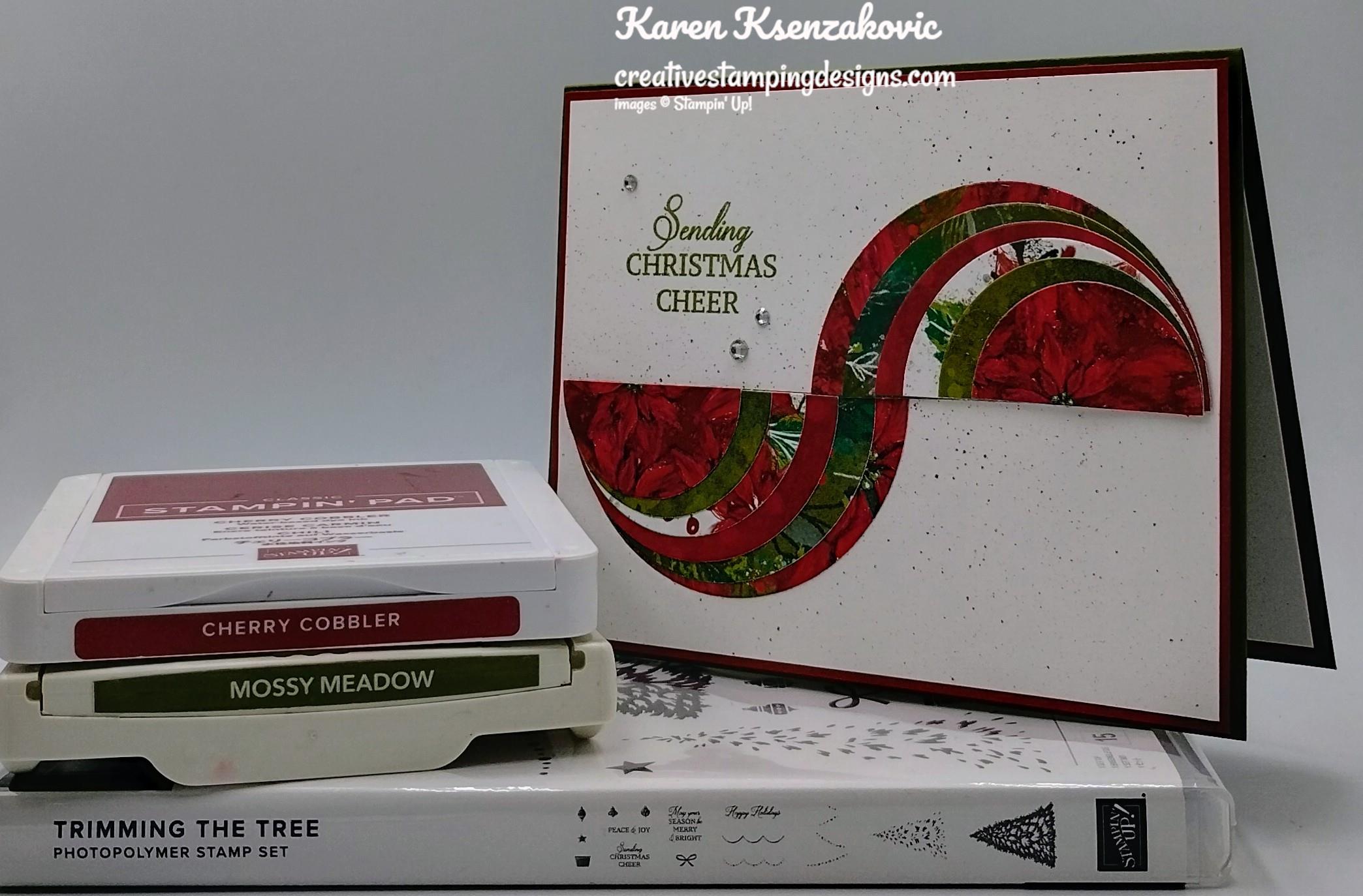 Stampin’ Up! Trimming The Tree Swirl Card | Creative Stamping Designs