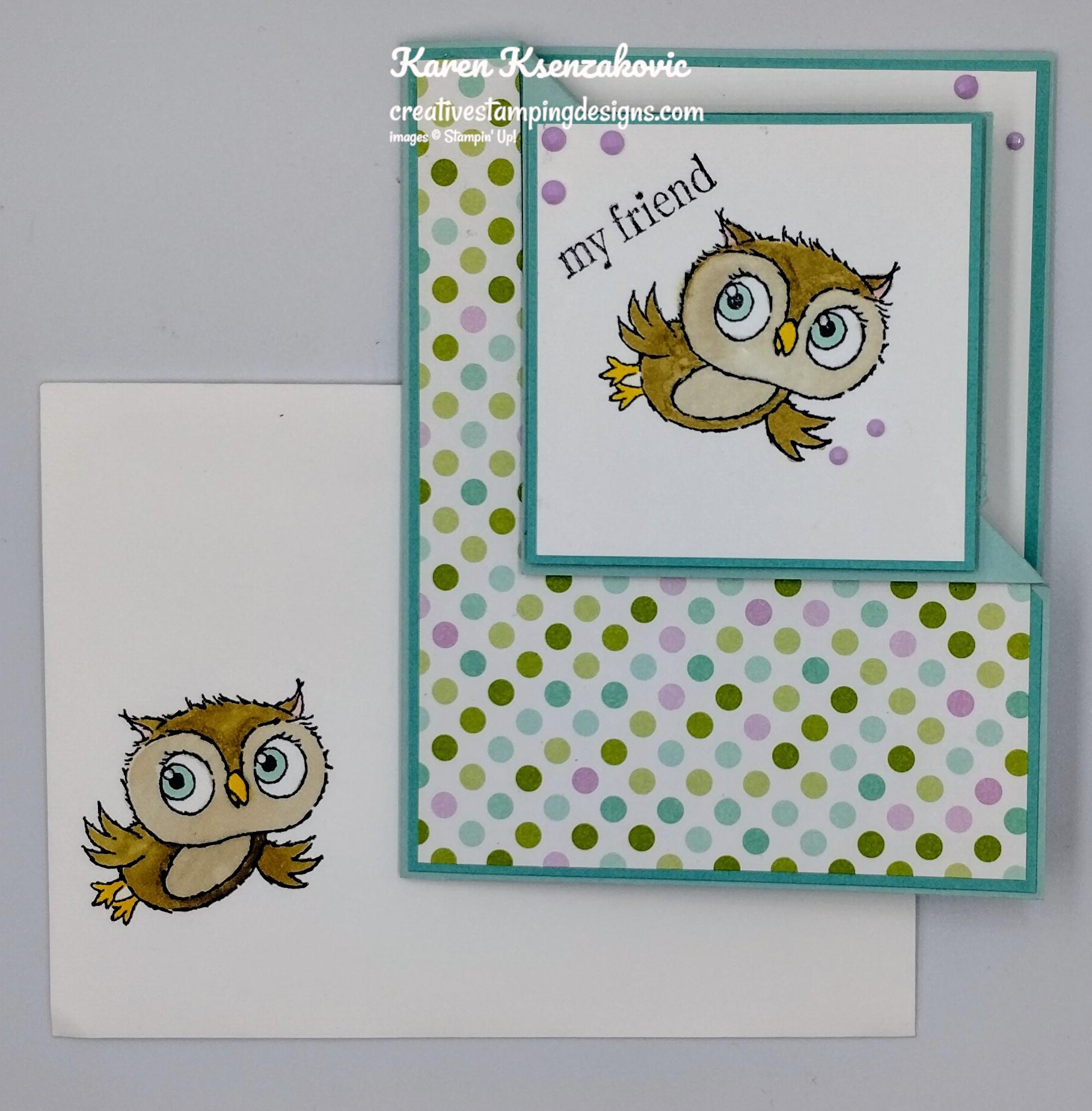 Stampin’ Up! Adorable Owls for Fun Fold Friday | Creative Stamping Designs