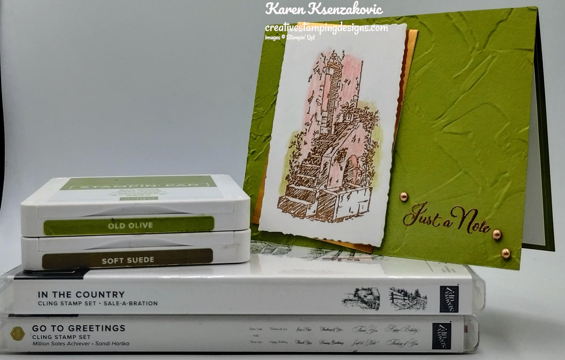 Stampin’ Up! In The Country Just A Note | Creative Stamping Designs
