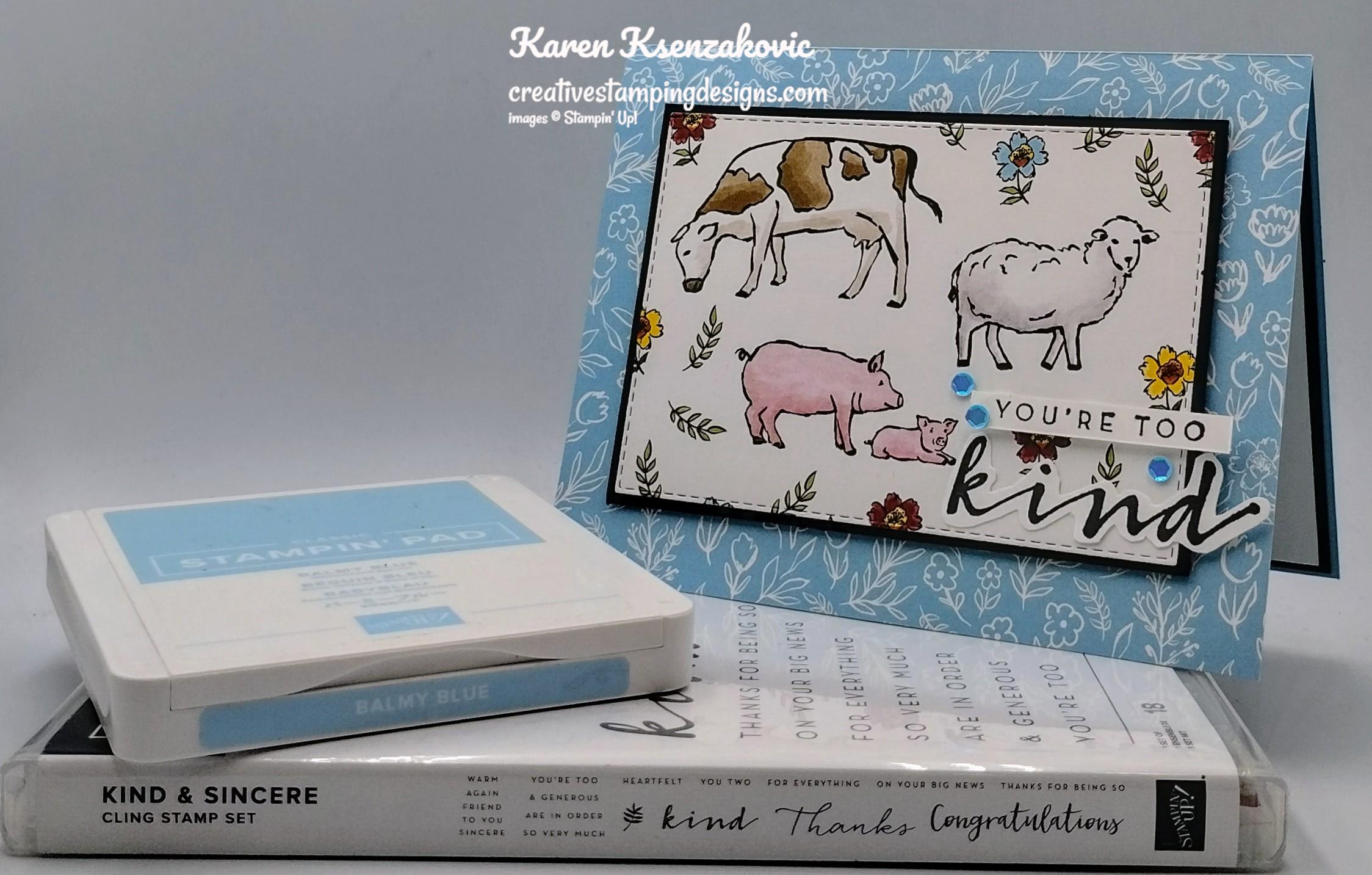 Stampin’ Up! Kind & Sincere At The Farm | Creative Stamping Designs