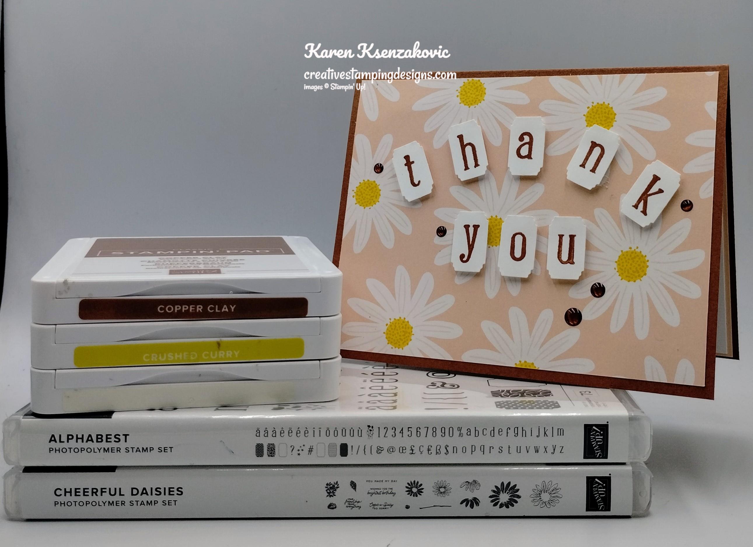Stampin’ Up! Alphabest Thank You | Creative Stamping Designs