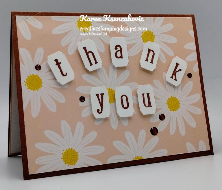 Stampin’ Up! Alphabest Thank You | Creative Stamping Designs