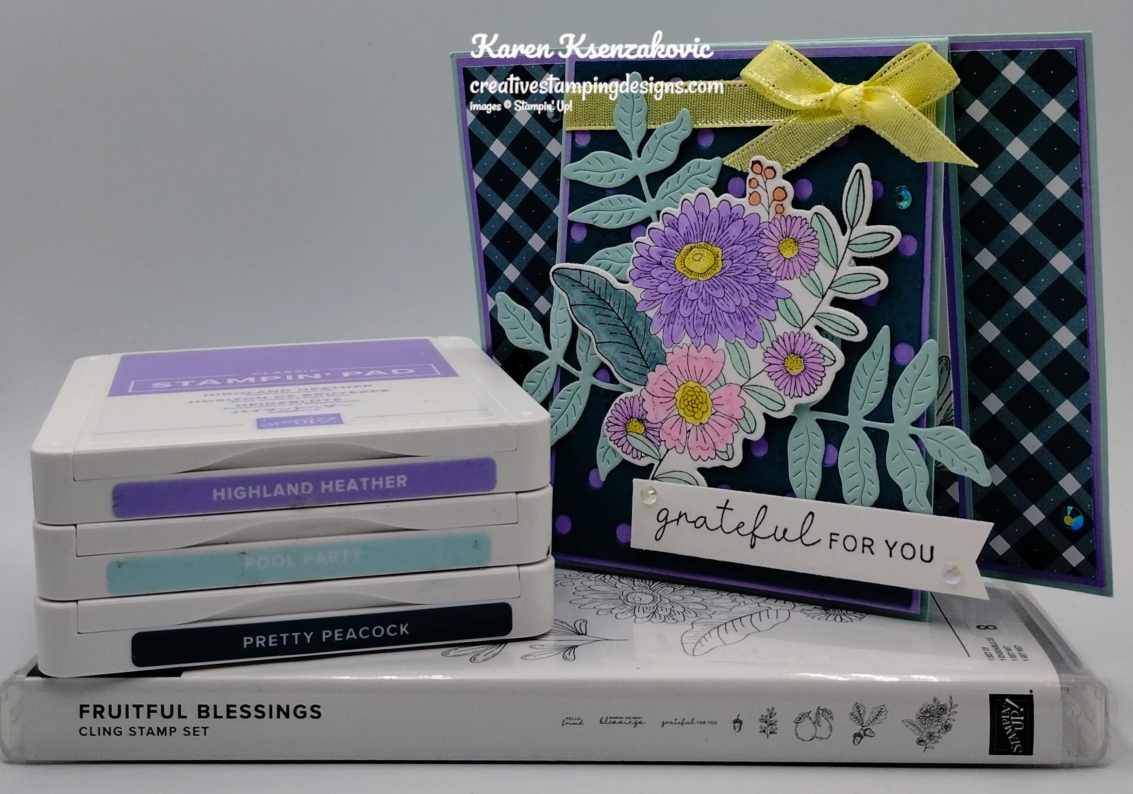 Stampin’ Up! Fruitful Blessings Fun Fold | Creative Stamping Designs