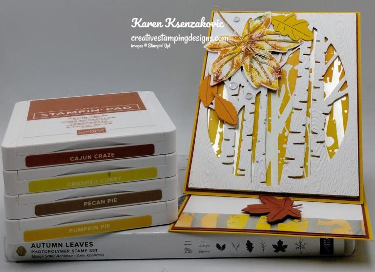 Stampin’ Up! Autumn Leaves Easel Fold | Creative Stamping Designs