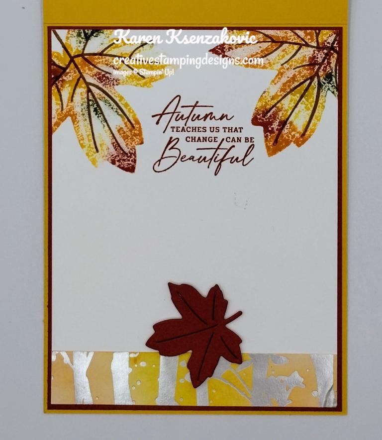 Stampin’ Up! Autumn Leaves Easel Fold | Creative Stamping Designs