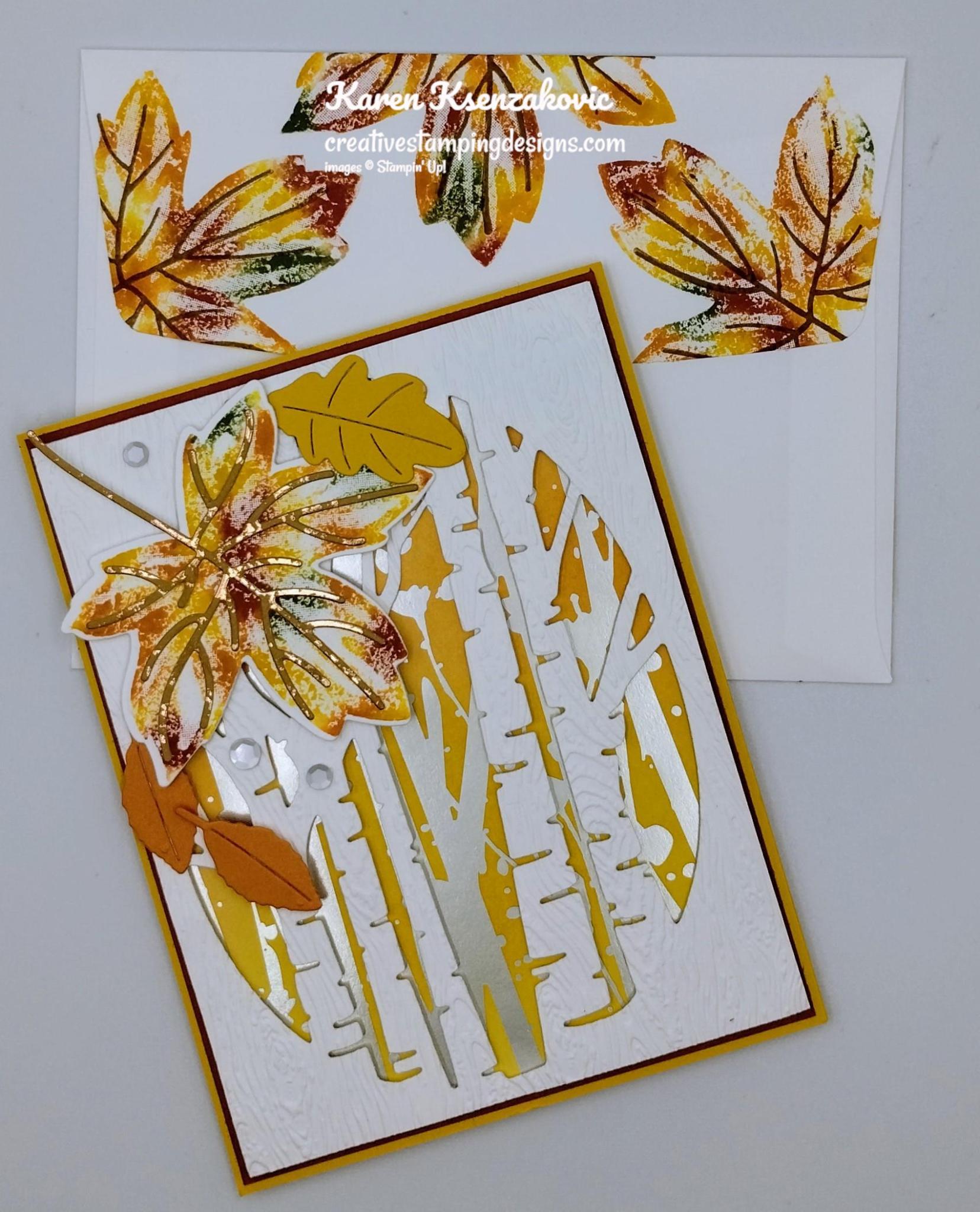 Stampin’ Up! Autumn Leaves Easel Fold | Creative Stamping Designs