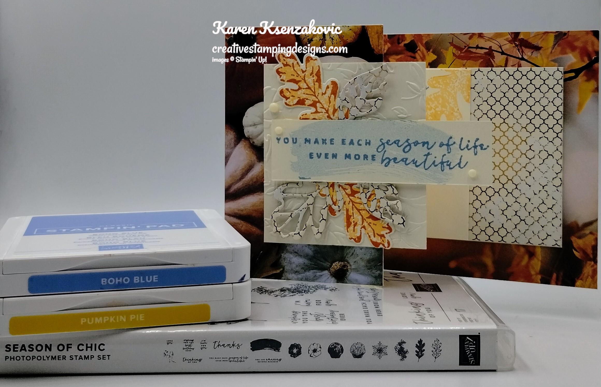 Stampin’ Up! Season of Chic Double Z Fold | Creative Stamping Designs