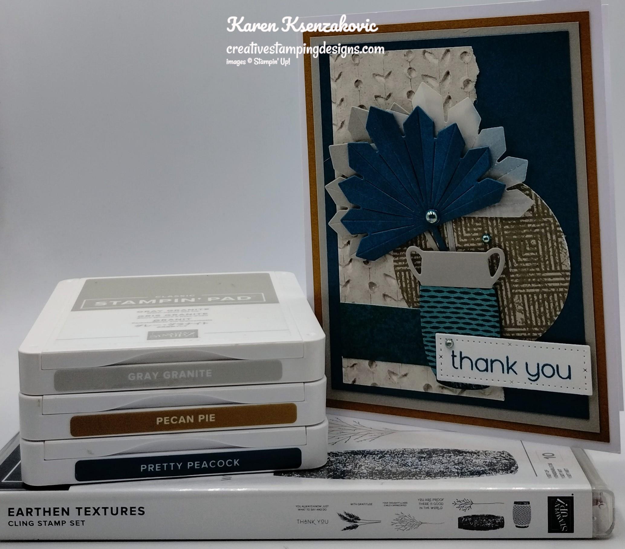 Stampin’ Up! Earthen Textures Thank You | Creative Stamping Designs