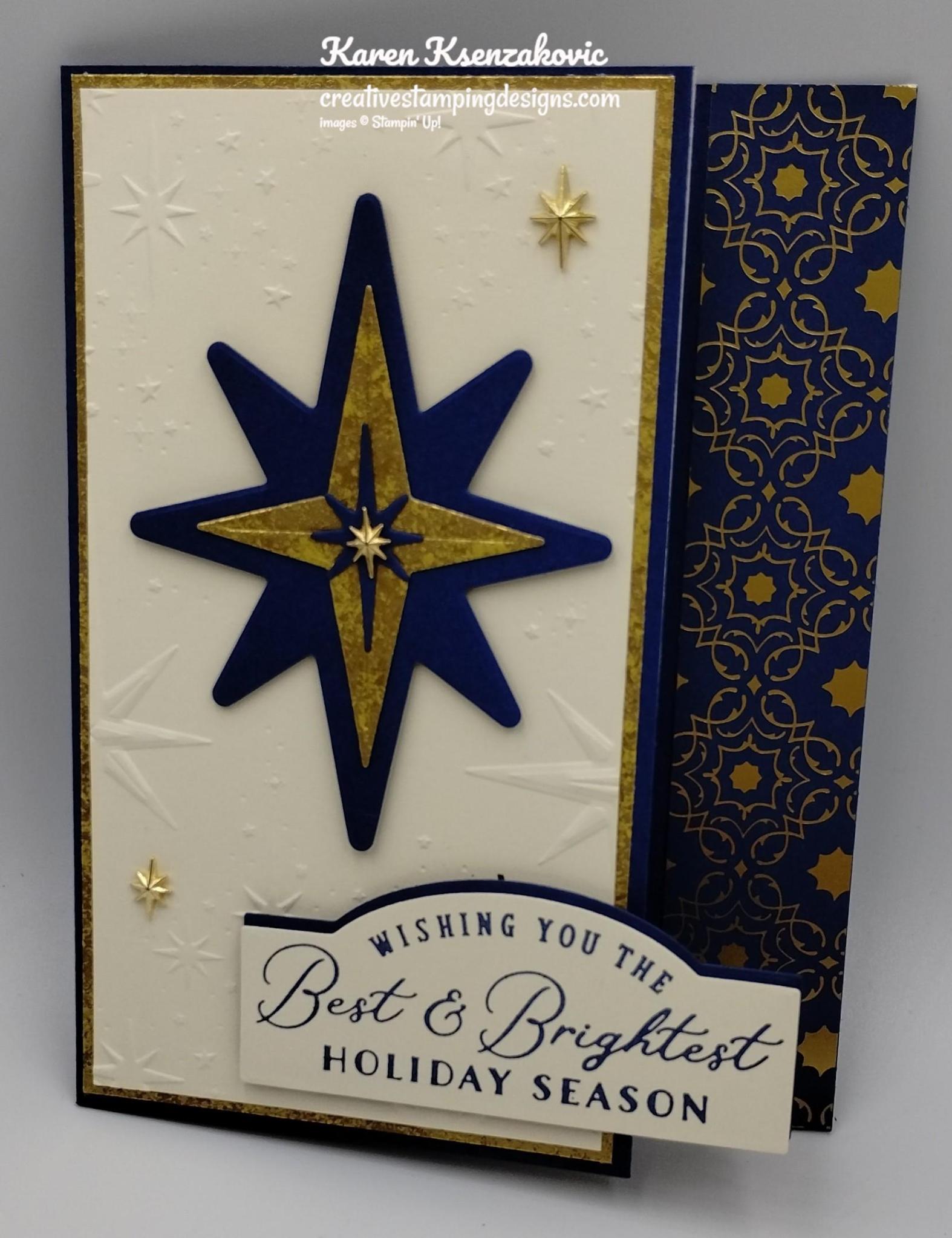 Stampin’ Up! Stars At Night Fun Fold with Ornament | Creative Stamping ...