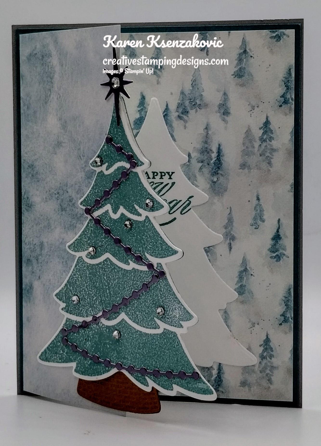 Stampin’ Up! Merriest Trees Fun Fold | Creative Stamping Designs
