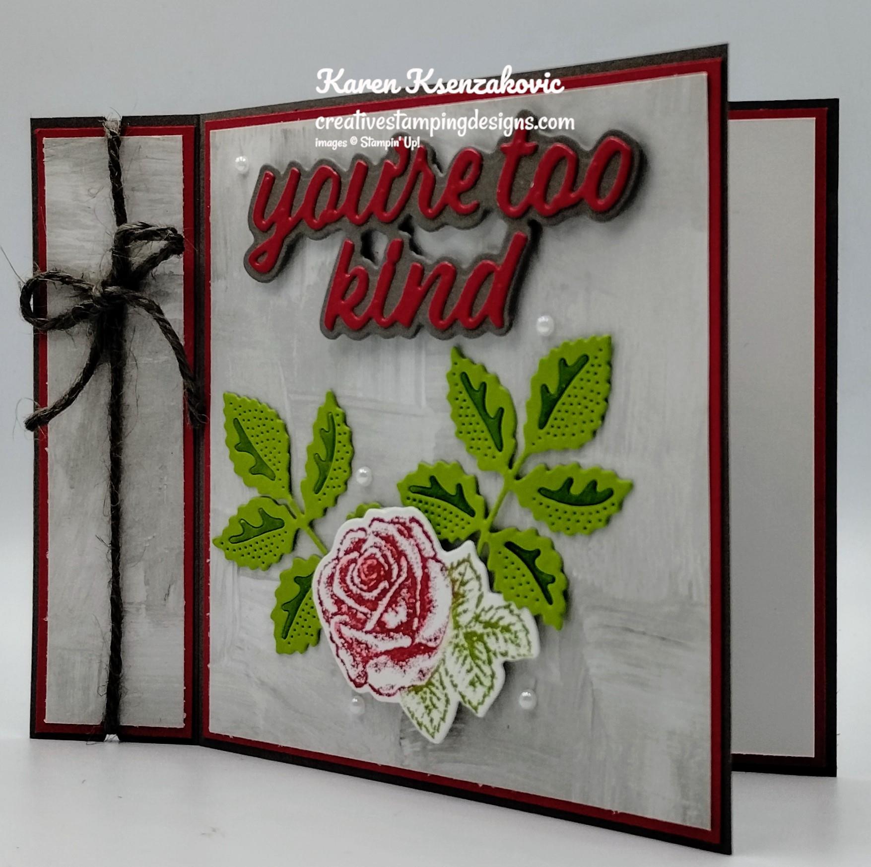 Stampin’ Up! Stippled Roses for Fun Fold Friday | Creative Stamping Designs