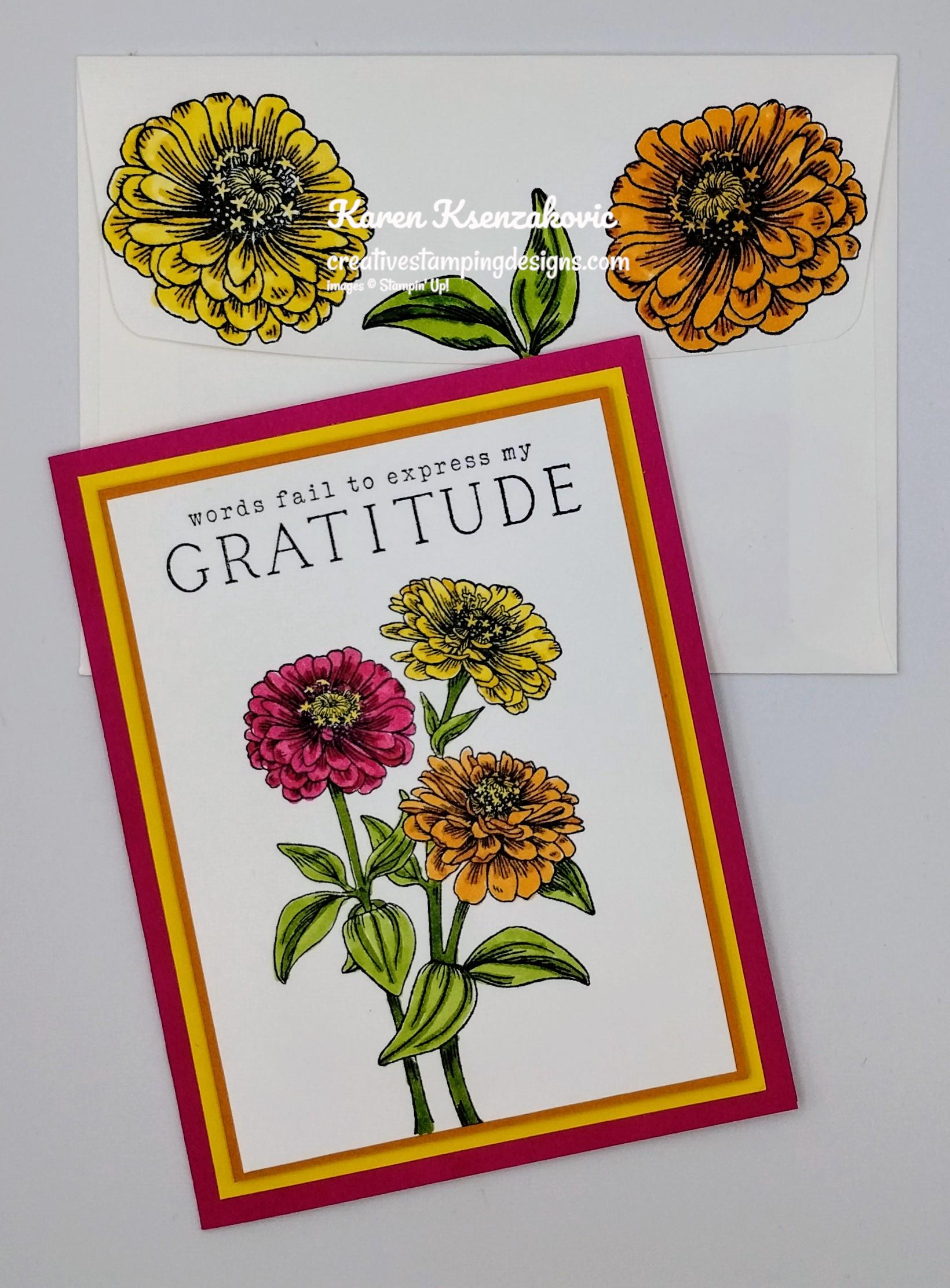 Stampin’ Up! Simply Zinnia CAS | Creative Stamping Designs