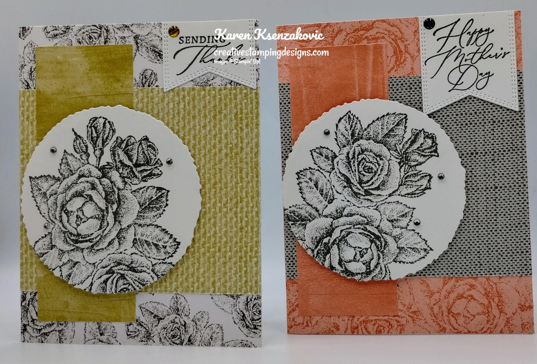 Stampin’ Up! Stippled Roses | Creative Stamping Designs