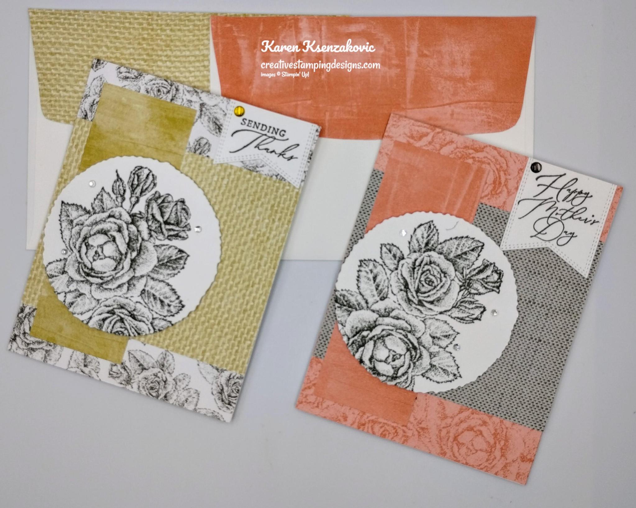 Stampin’ Up! Stippled Roses | Creative Stamping Designs