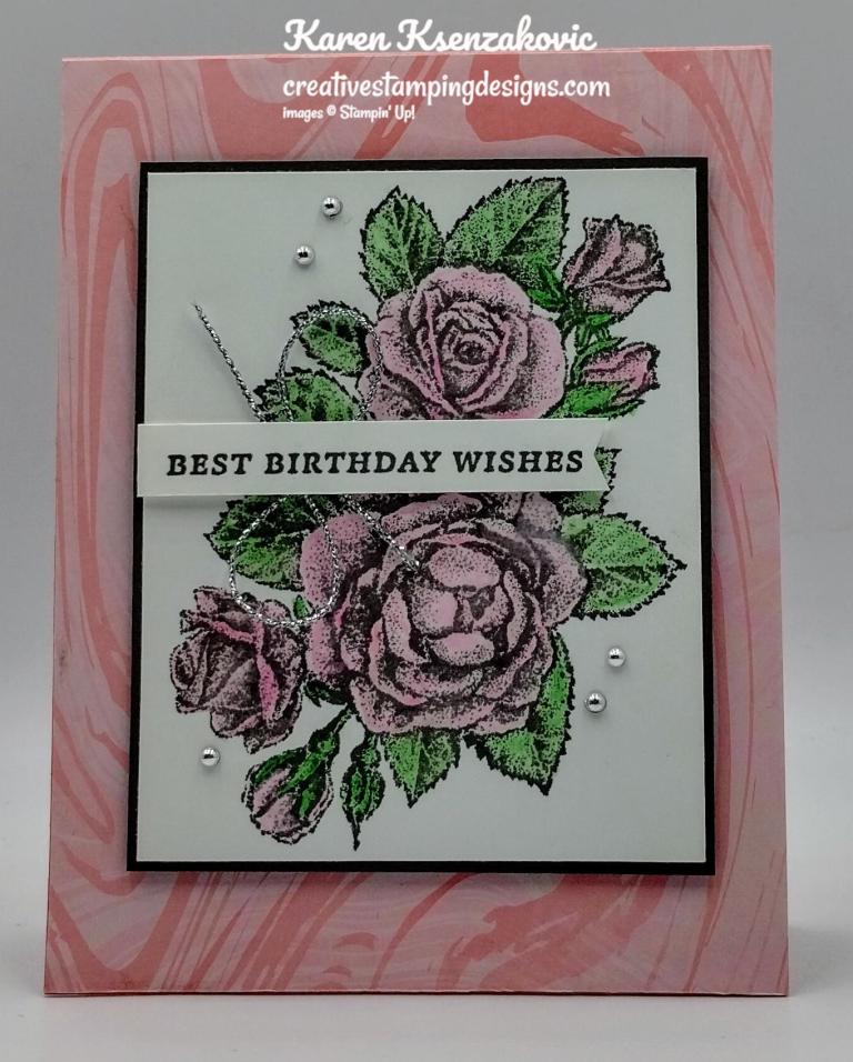 Stampin’ Up! Stippled Roses in Pink | Creative Stamping Designs