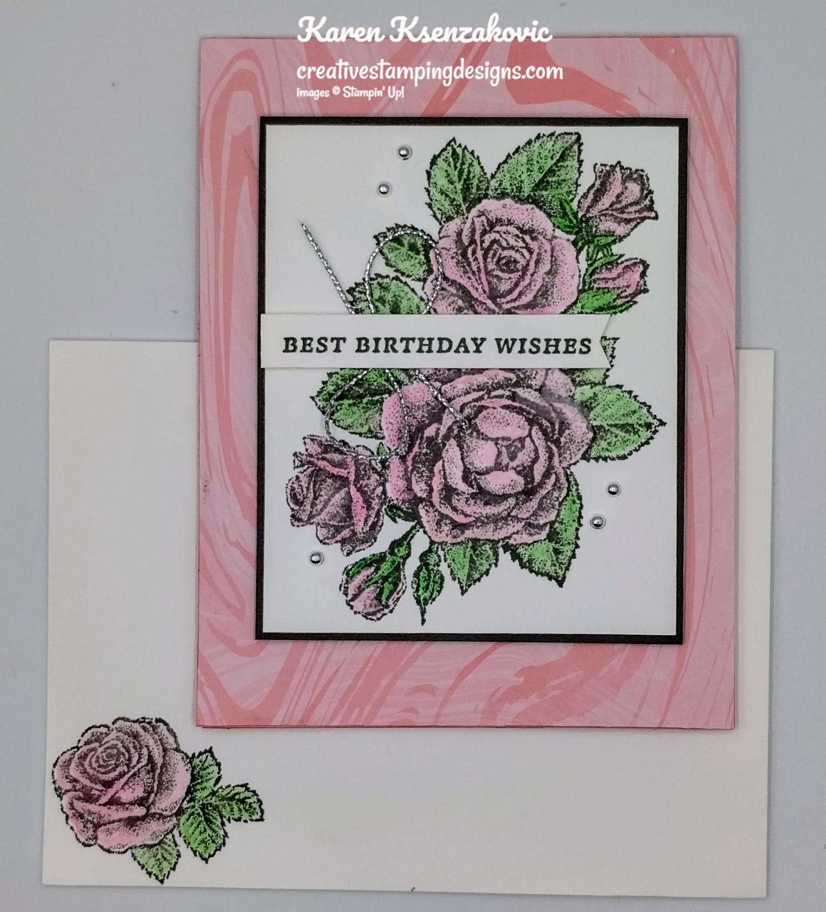Stampin’ Up! Stippled Roses in Pink | Creative Stamping Designs